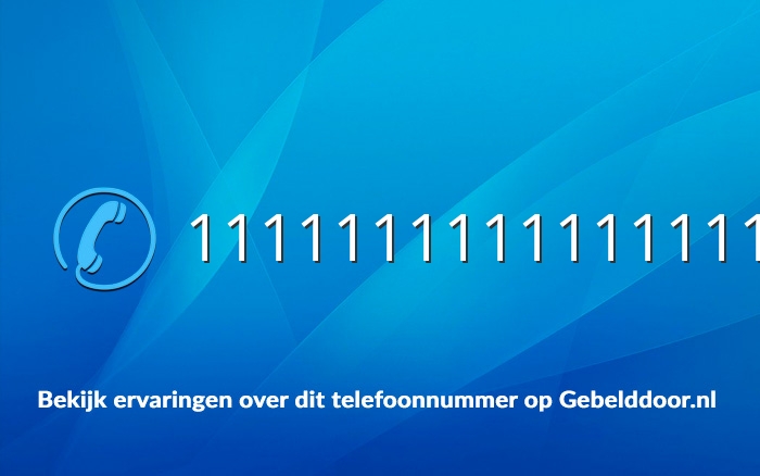Lees hier ervaringen met het telefoonnummer +1111111111111111 ...