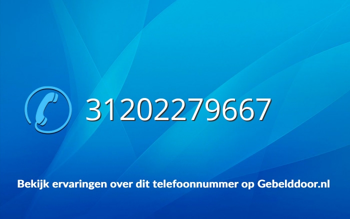 Lees hier 3 ervaringen met het telefoonnummer +31202279667, 0202279667 ...